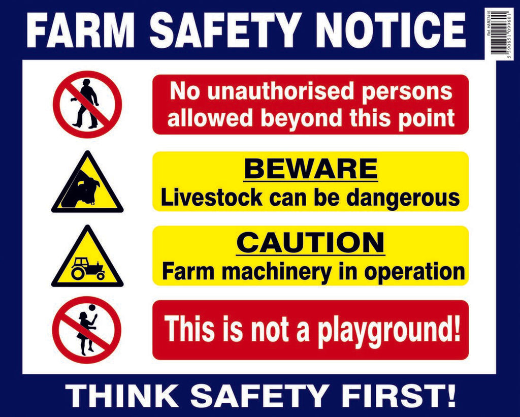 Farm Safety Notice Sign – CountryfarmsuppliesUK